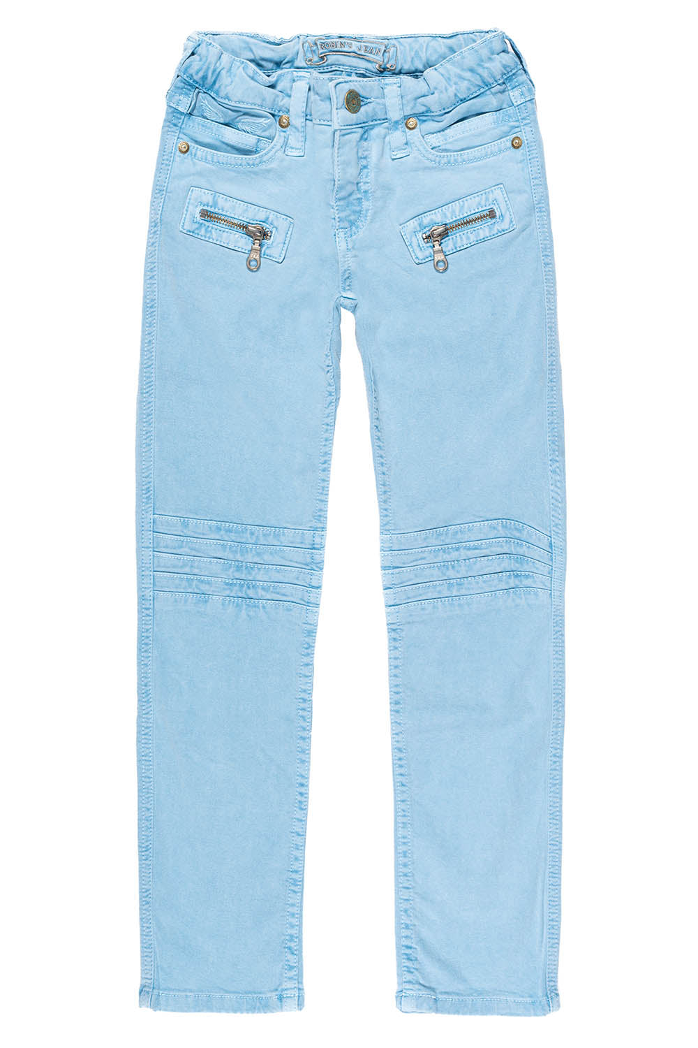 ROBINS KIDS MOTO-BIKER JEANS IN DULL BLUE WASH – Robin's Jean